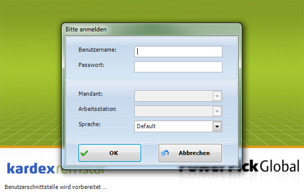 How do you change the language in the Kardex Power Pick System?
